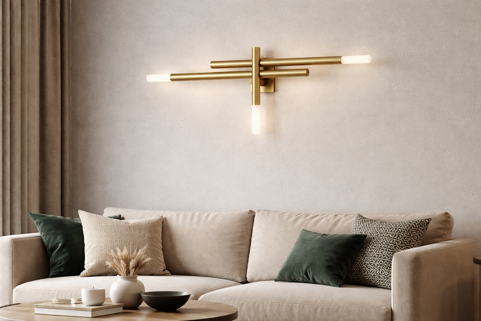 HDC 9w Premium Gold Finish Designer LED Wall Light For Living Room