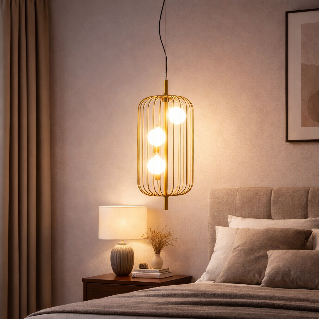 HDC Gold Hayden G9 Hanging Lamp 3-bulb