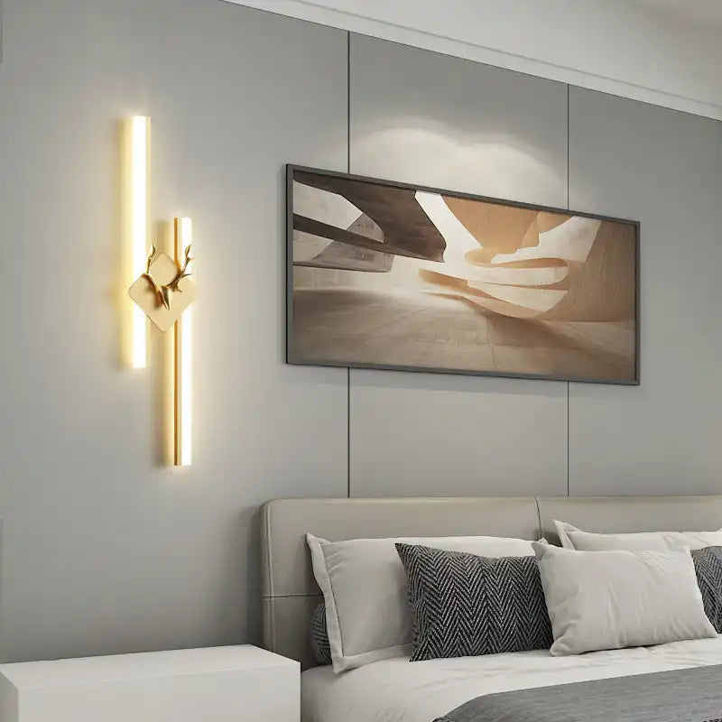HDC Modern Minimalist Gold Long LED Acrylic Wall Lamp