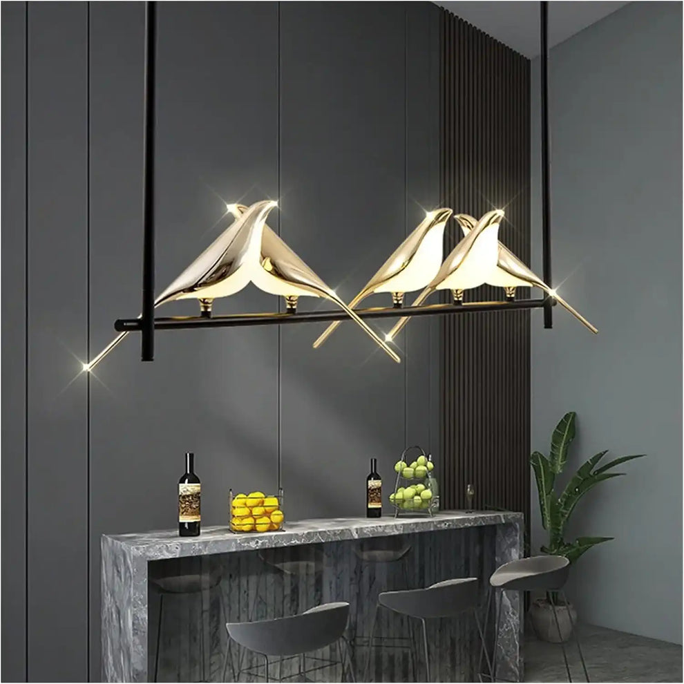 HDC Nordic LED Bird Long Chandelier