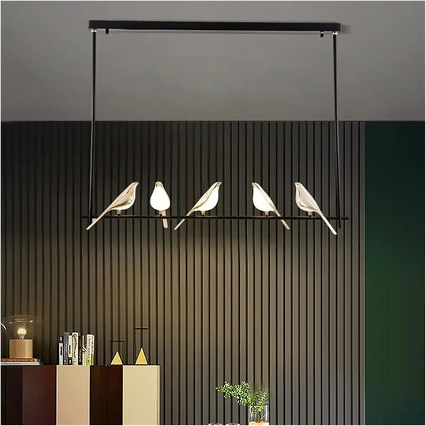 HDC Nordic LED Bird Long Chandelier