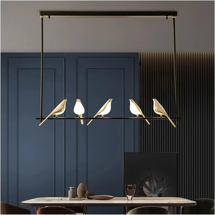 HDC Nordic LED Bird Long Chandelier