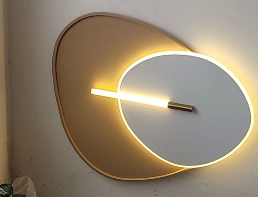 HDC Modern Dual-tone Irregular Oval Shape Led Metal Art Wall decor