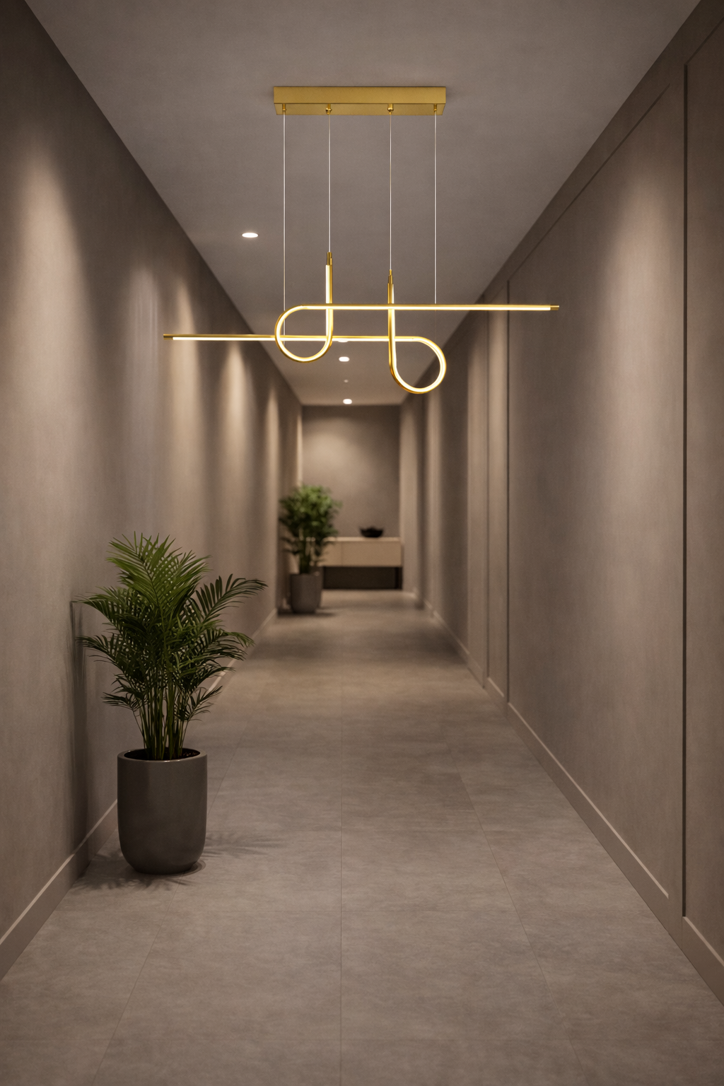 HDC 1200mm Modern Linear LED Chandelier Light for Dining Room & Living