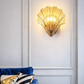 Hdc Clear Glass American Shell Shape Led Wall Light For Bedroom Living