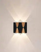 HDC 4W Waterproof Up and Down LED Black Golden Modern Outdoor Wall Lig