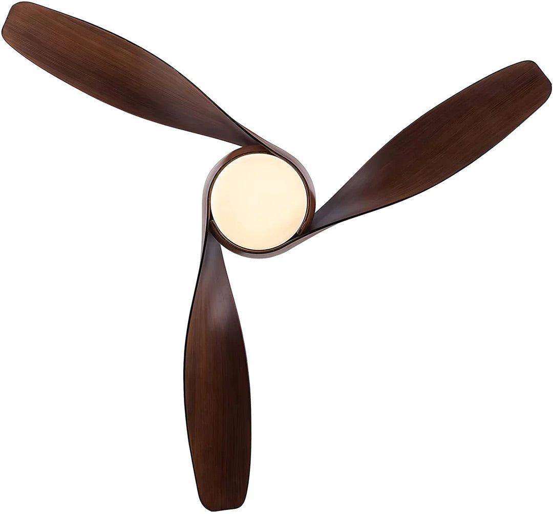 Hdc Walnut Finish Ceiling Fan With Lights And Remote Control For Livin