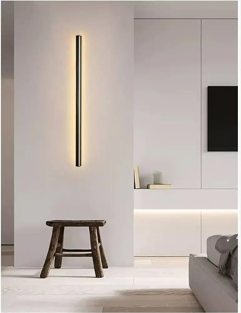 HDC line lamp long strip bedroom wall lamp- Black