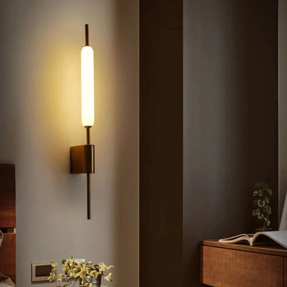 HDC Luxury Modern Gold Finish LED Wall Light with Frosted Glass for Be