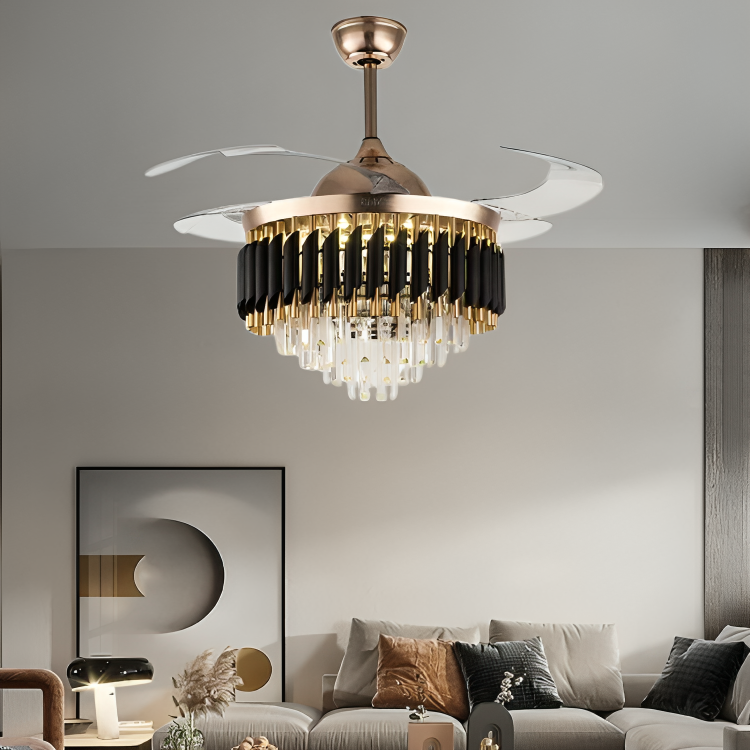 HDC 42" Modern Creative Design Chandelier Ceiling Fan with LED Lightin