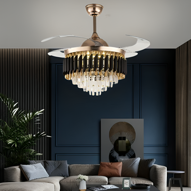 HDC 42" Modern Creative Design Chandelier Ceiling Fan with LED Lightin