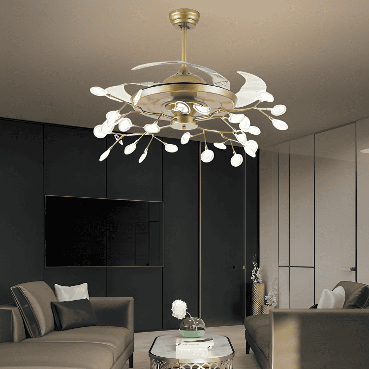 HDC Simple modern invisible fan chandelier Nordic restaurant ceiling f