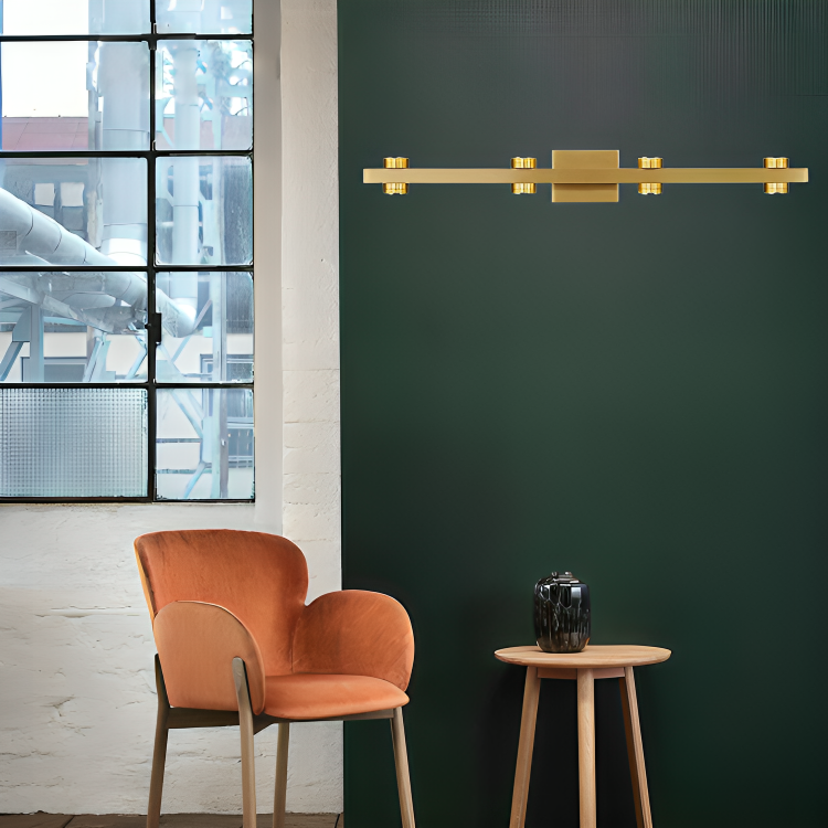 Hdc 4+4 Modern Retro All Copper Led Wall Light Mirror Vanity Picture L