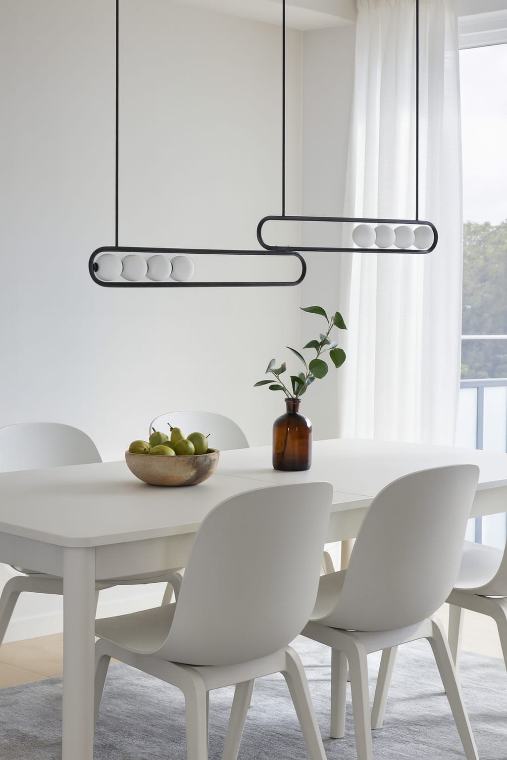 HDC 1200mm Modern Metal & Acrylic Linear Loop LED Chandelier Light For